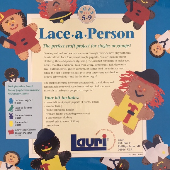 Lauri | Toys | Vintage 996 Lace Aperson 4 Hand Puppets To Lace Decorate ...